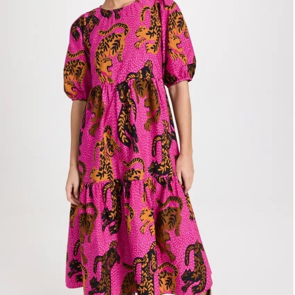 Farm Rio Pink Leopard Dress